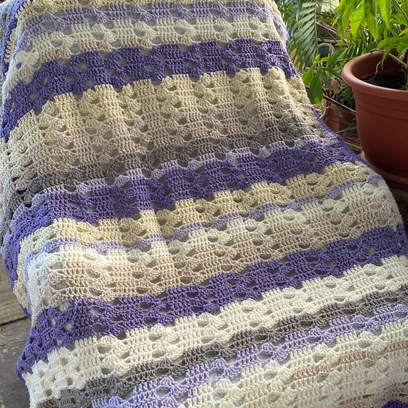 Hand Crafted | Bedding | Handmade Multi Color Crochet Throw | Poshmark